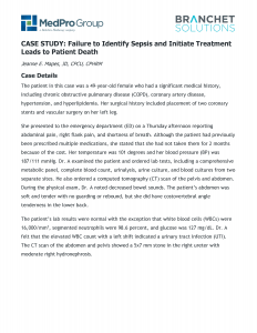 Failure to Identify Sepsis and Initiate Treatment Leads to Patient ...